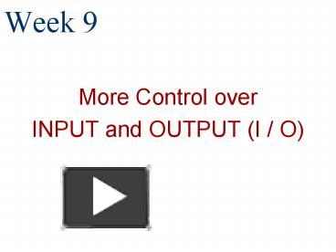 PPT – Week 9 PowerPoint presentation | free to download - id: 272d9f-NWM4Z