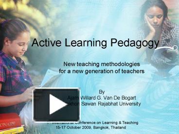 Active Learning Pedagogy presentation | free to download