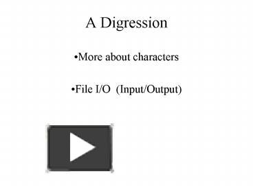 A Digression presentation | free to view