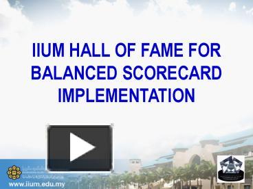 IIUM Power Point Template presentation | free to view