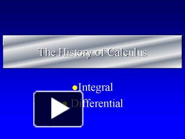 The History of Calculus presentation | free to view