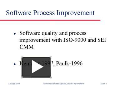 PPT – Software Process Improvement PowerPoint presentation | free to ...