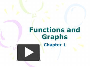 PPT – Functions and Graphs PowerPoint presentation | free to view - id ...