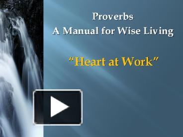 Proverbs presentation | free to view