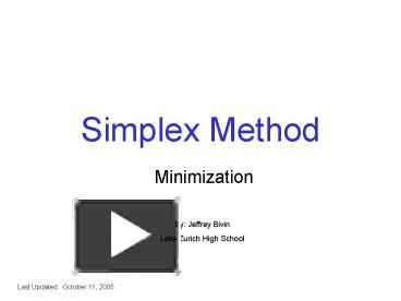 PPT – Simplex Method PowerPoint presentation | free to view - id ...