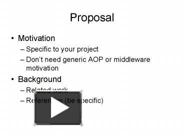 PPT – Proposal PowerPoint presentation | free to download - id: 27462a ...