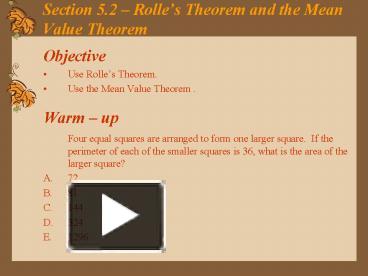 PPT – Section 5.2 PowerPoint presentation | free to view - id: 274665-ZDc1Z