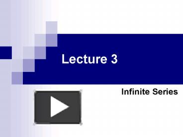 PPT – Infinite Series PowerPoint presentation | free to view - id ...
