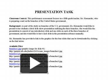 PPT – PRESENTATION TASK PowerPoint presentation | free to view - id ...
