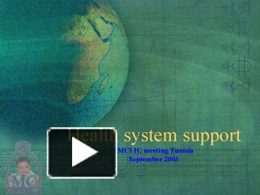 Health system support presentation | free to view
