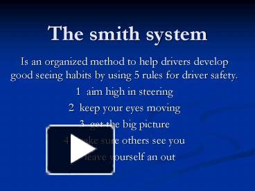 The smith system presentation | free to view