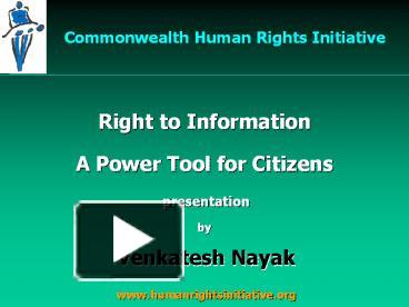 Right to Information presentation | free to download