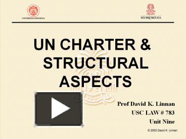 UN CHARTER presentation | free to view