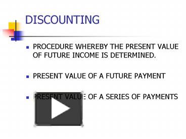 DISCOUNTING presentation | free to download