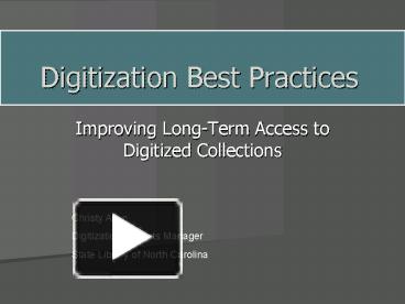 PPT – Digitization Best Practices PowerPoint presentation | free to ...