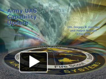 Army UAS Capability Update presentation | free to view