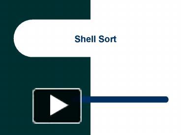 Shell Sort presentation | free to view