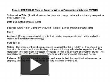 PPT – Project: IEEE P802.15 Working Group for Wireless Personal Area ...
