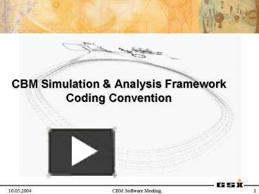 CBM Simulation presentation | free to download