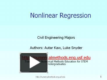PPT – Nonlinear%20Regression PowerPoint presentation | free to download ...
