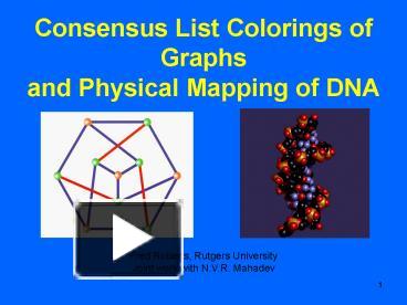PPT – Consensus List Colorings of Graphs PowerPoint presentation | free ...