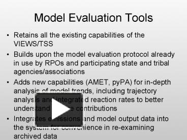 PPT – Model Evaluation Tools PowerPoint presentation | free to download ...