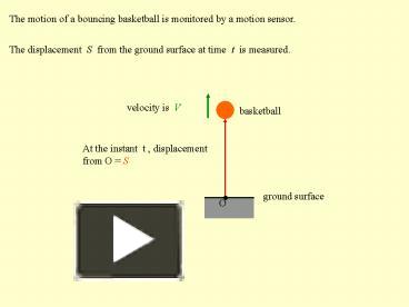 PPT – The motion of a bouncing basketball is monitored by a motion ...