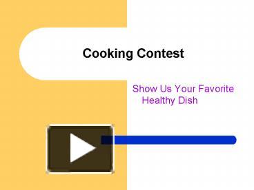 Cooking Contest presentation | free to view