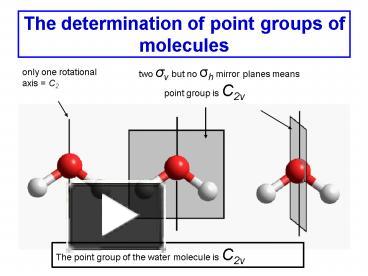 The determination of point groups of molecules presentation | free to view