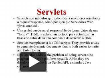 PPT – Servlets PowerPoint presentation | free to download - id: 278d70 ...