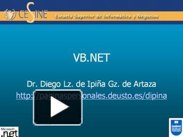 PPT – VB.NET PowerPoint presentation | free to download - id: 279811-NjVkY
