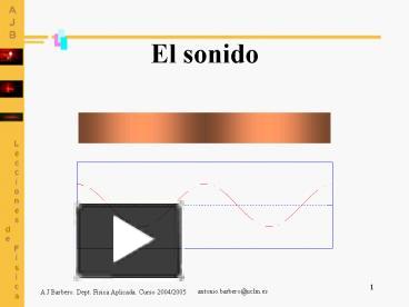 PPT – El sonido PowerPoint presentation | free to view - id: 279bc1-ZDc1Z