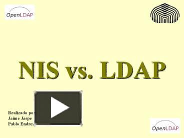 NIS vs. LDAP presentation | free to view
