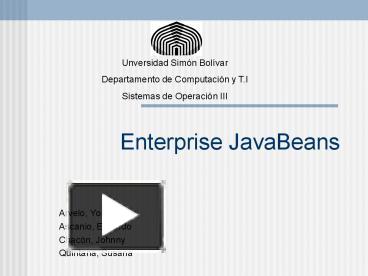 PPT – Enterprise JavaBeans PowerPoint presentation | free to view - id ...
