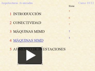 PPT – Arquitecturas AvanzadasCurso 10/11 PowerPoint presentation | free ...