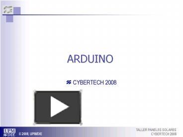 ARDUINO presentation | free to view