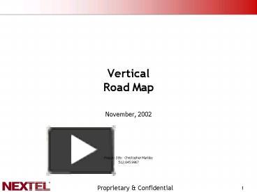 Vertical Road Map presentation | free to view