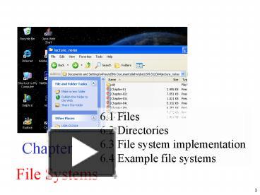 PPT – File Systems PowerPoint presentation | free to view - id: 27e1fa ...