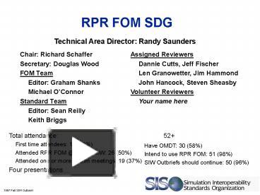 RPR FOM SDG presentation | free to view