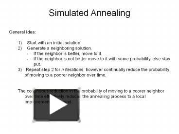 Simulated Annealing presentation | free to download