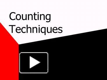 Counting Techniques presentation | free to view