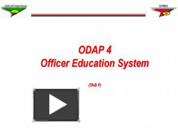 PPT – ODAP 4 PowerPoint presentation | free to view - id: 27fb3-OWRmM