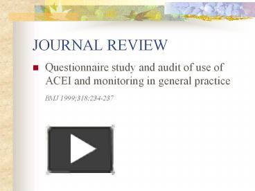 JOURNAL REVIEW presentation | free to download