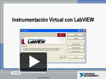 Instrumentacin Virtual con LabVIEW presentation | free to view