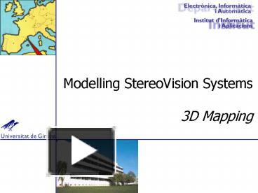 Modelling StereoVision Systems 3D Mapping presentation | free to download