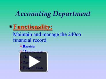 Accounting Department presentation | free to view