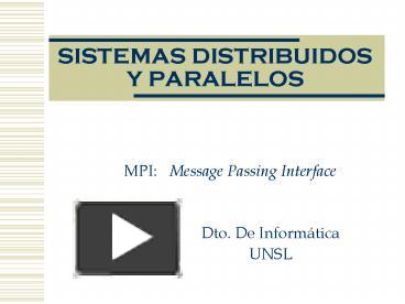 PPT – SISTEMAS DISTRIBUIDOS Y PARALELOS PowerPoint presentation | free ...