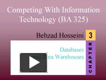 PPT – Databases and Data Warehouses PowerPoint presentation | free to ...