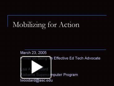 Mobilizing for Action presentation | free to view