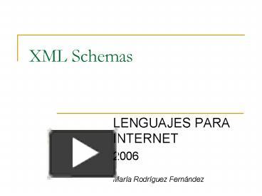 XML Schemas presentation | free to view